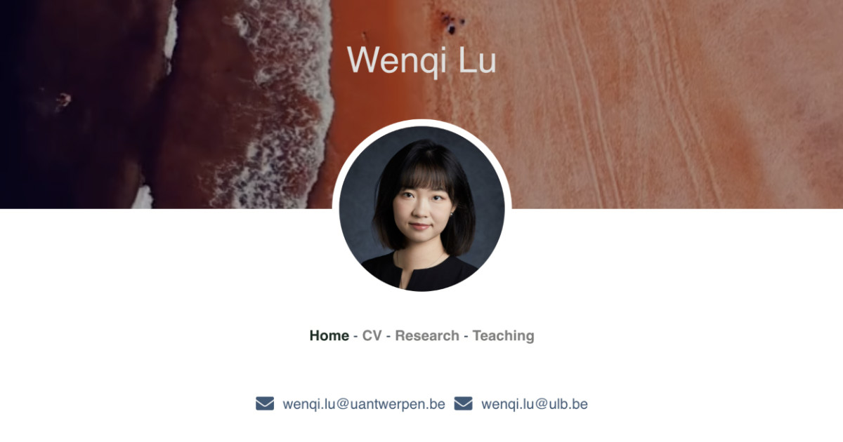 Wenqi Lu | Academic Homepage